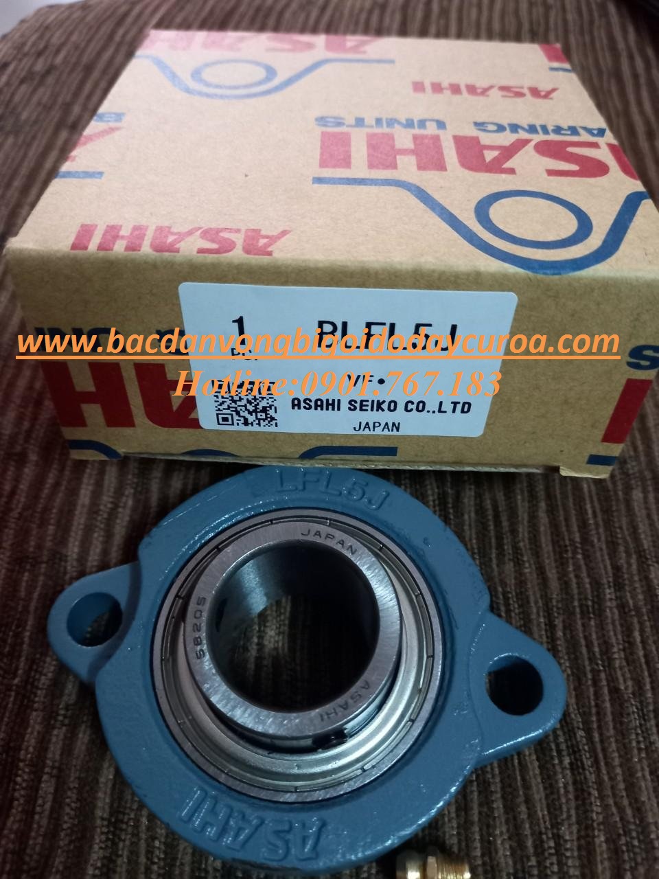 GỐI ĐỠ LF205 - VÒNG BI ASAHI - BẠC ĐẠN INOX CHÍNH HÃNG